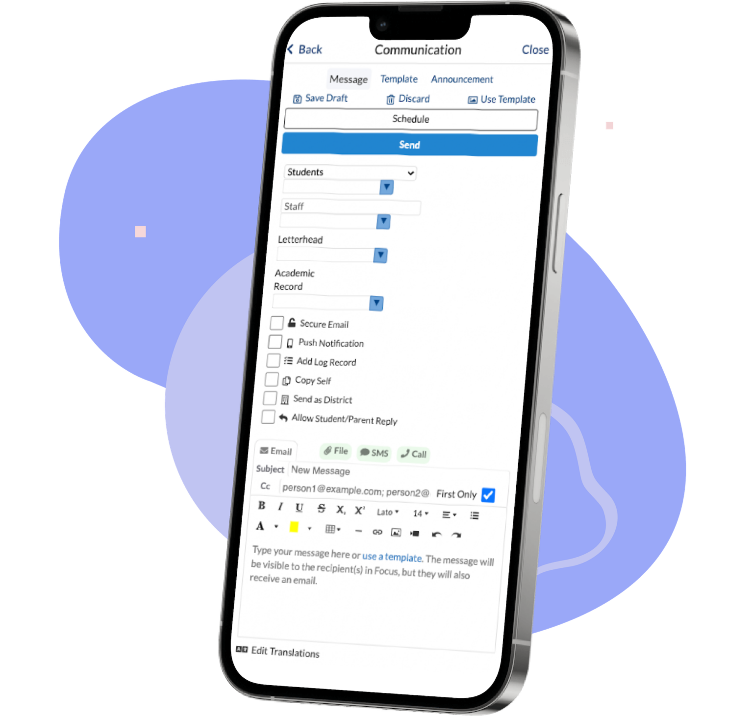 Communications – K12 Student Information System, Communication & ERP