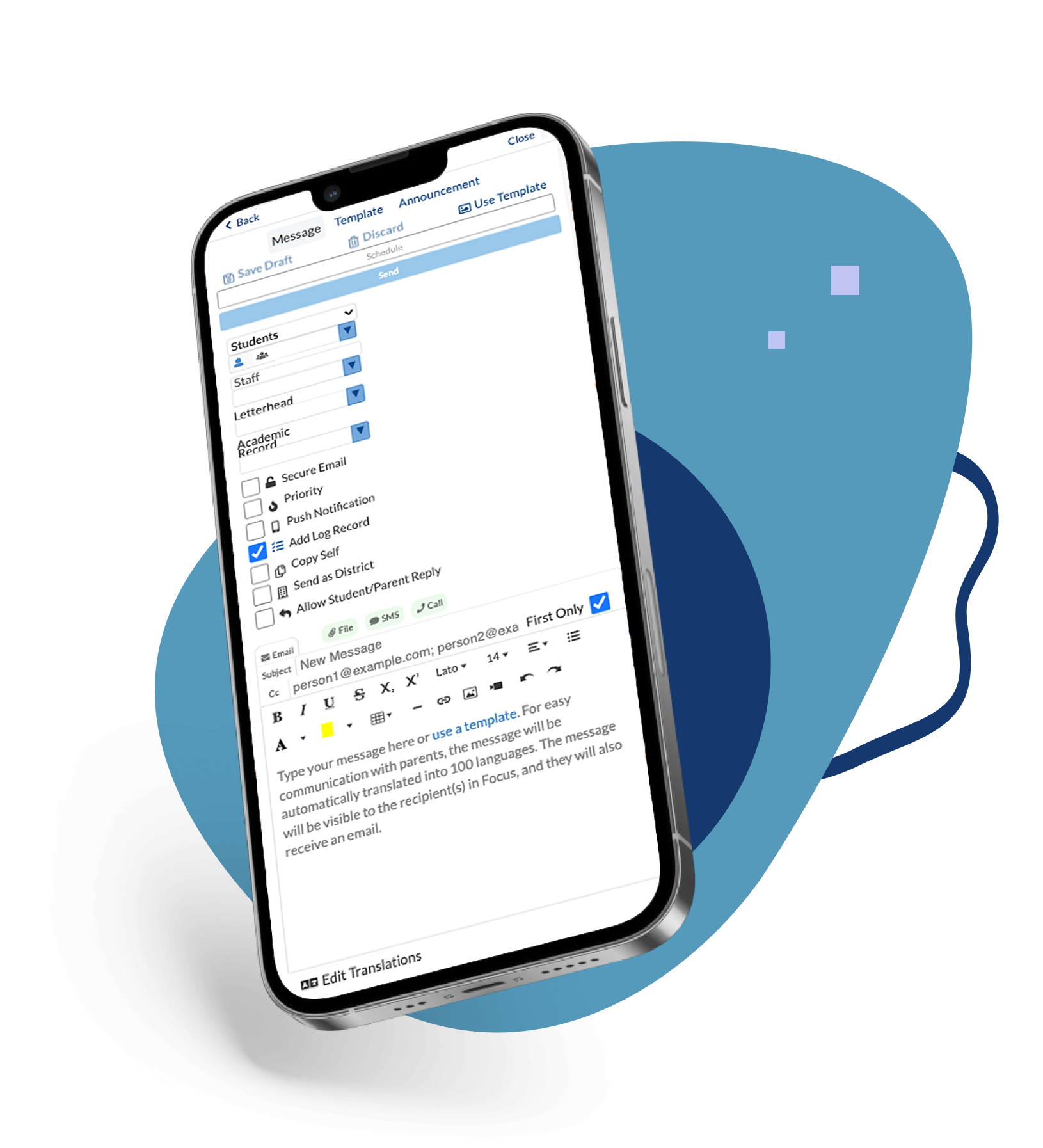 Communications – K12 Student Information System, Communication & ERP