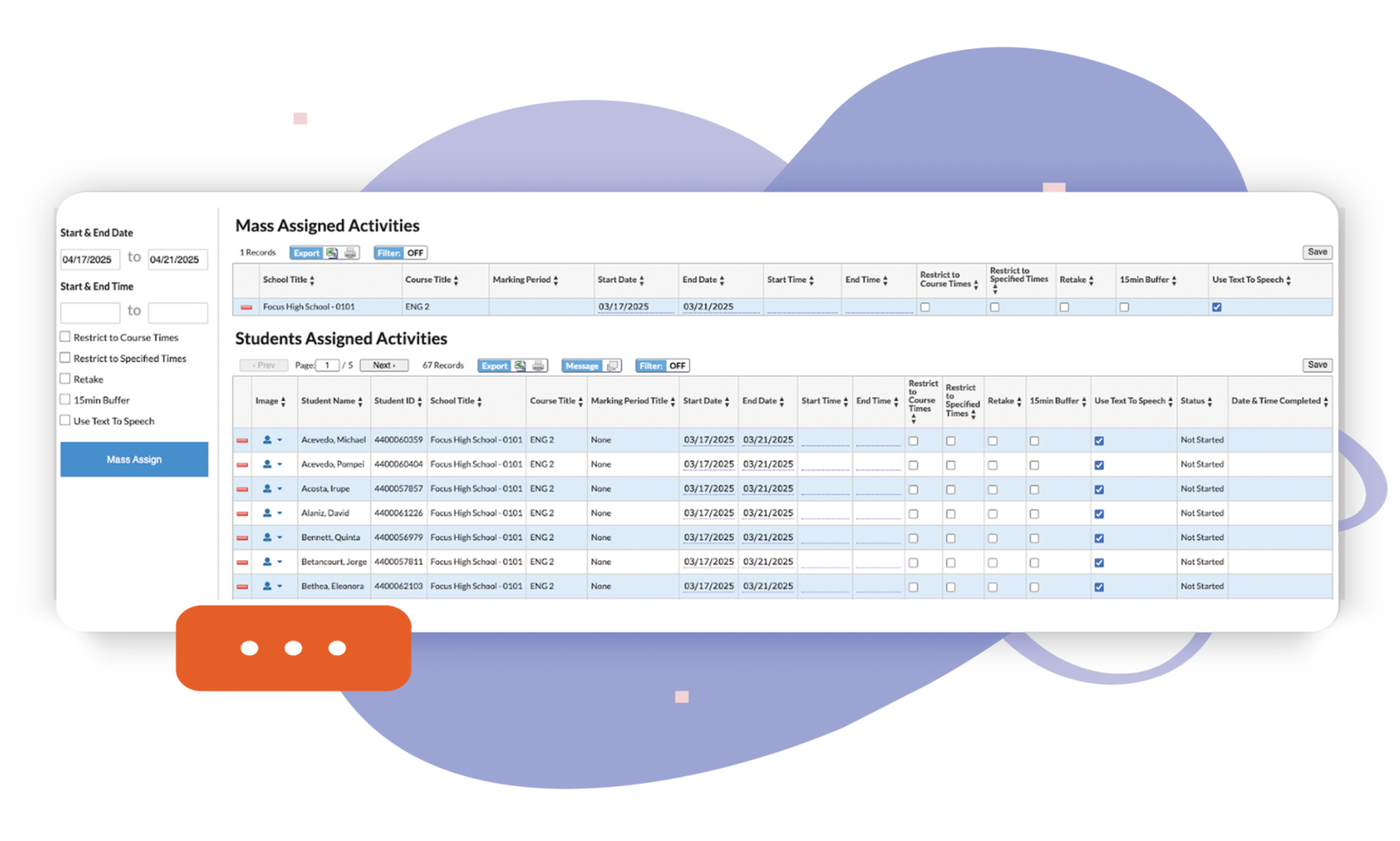 Assessments – K12 Student Information System, Communication & ERP